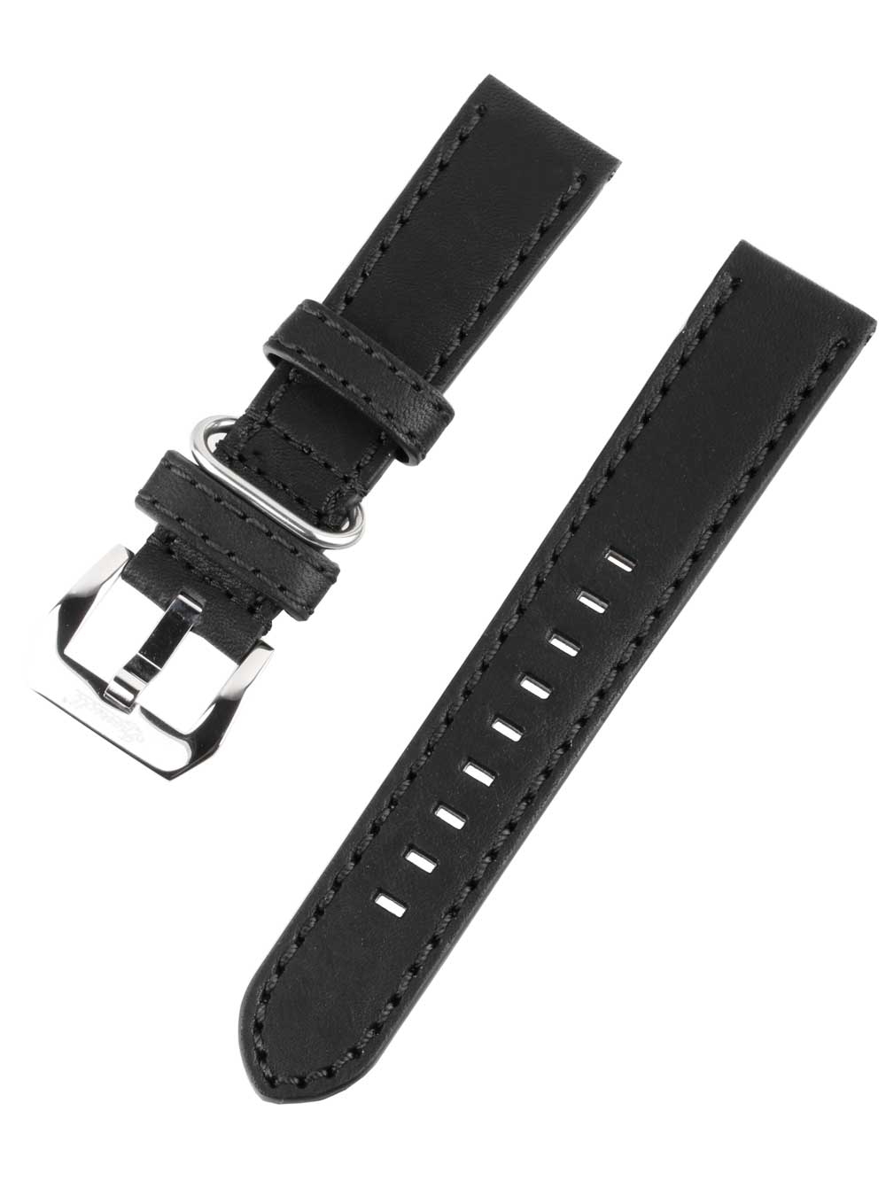 Ingersoll Bison Replacement Strap [22 mm] black + silver buckle Ref. 25050