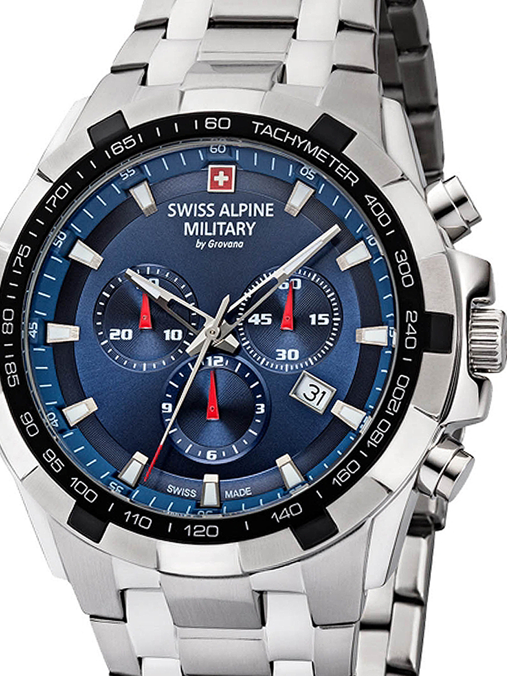 Swiss Alpine Military 7043.9235 sapphire crystal chrono 47mm 10ATM
